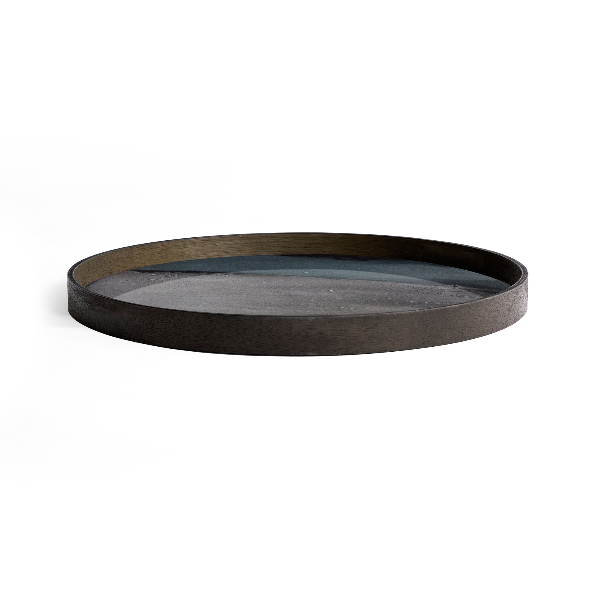 Graphite Organic Glass Tray Large - Hansen Interiors